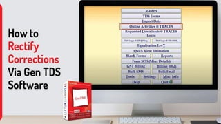 Simplified Corrections: Rectifying Four Types of Errors Using Gen TDS Software | PDF