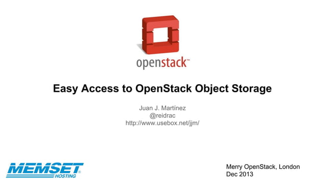 Easy access to open stack object storage | PDF