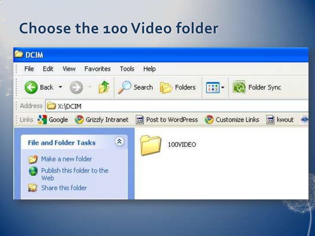 Easy Steps to Pulling Video from The Flip Camera | PPT