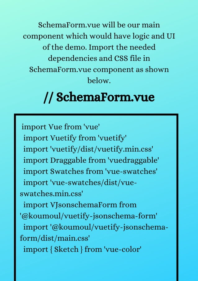 Easy and quick form generation using json schema in vue js (1) | PDF