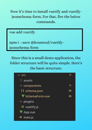 Easy and quick form generation using json schema in vue js (1) | PDF