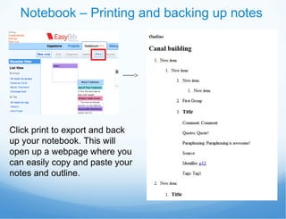Easy bib notebook-guide | PPT