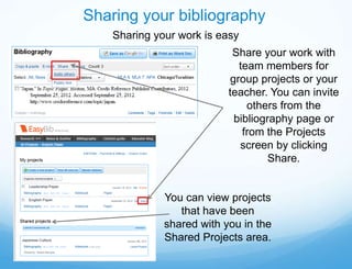 Easybib bibliography export | PPTX