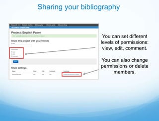Easybib bibliography export | PPTX