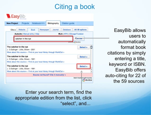 EasyBib Instructional Guide | PPT