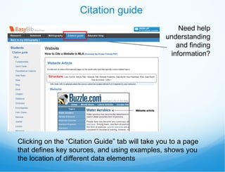 EasyBib Instructional Guide | PPT