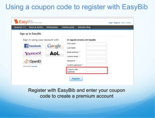 EasyBib Instructional Guide | PPT