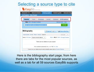 EasyBib Instructional Guide | PPT