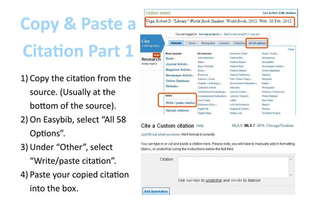 Easybib instructions | PPT