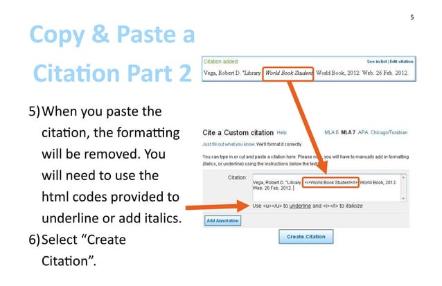 Easybib instructions | PPT