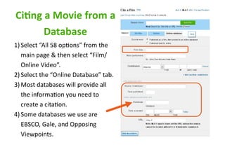 Easybib instructions | PPT