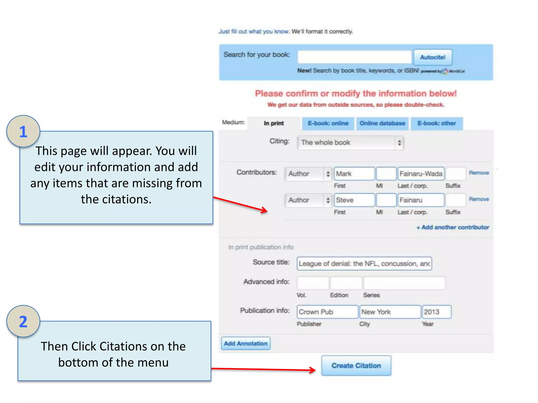 Easybib instructions | PPT