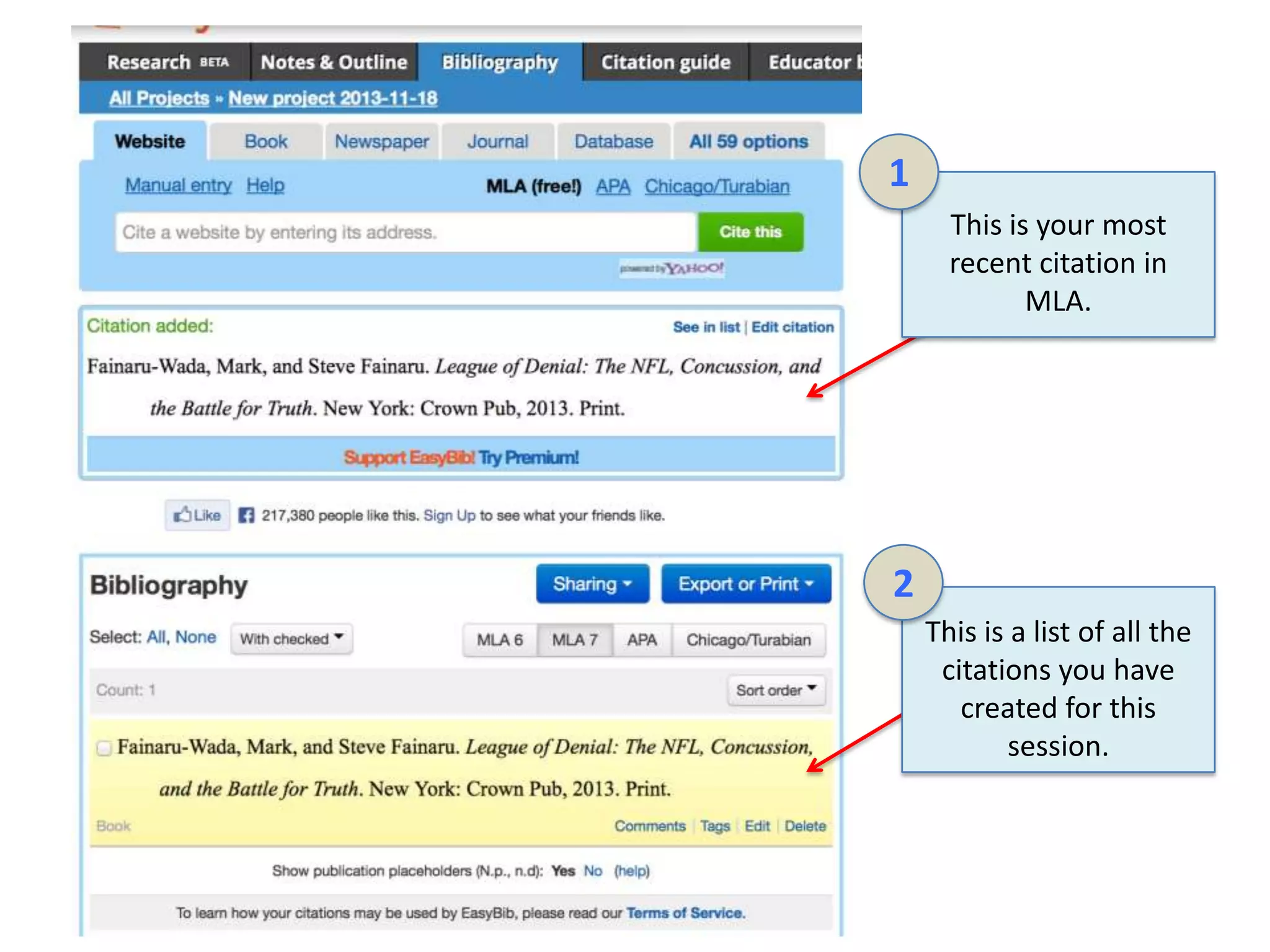 Easybib instructions | PPT