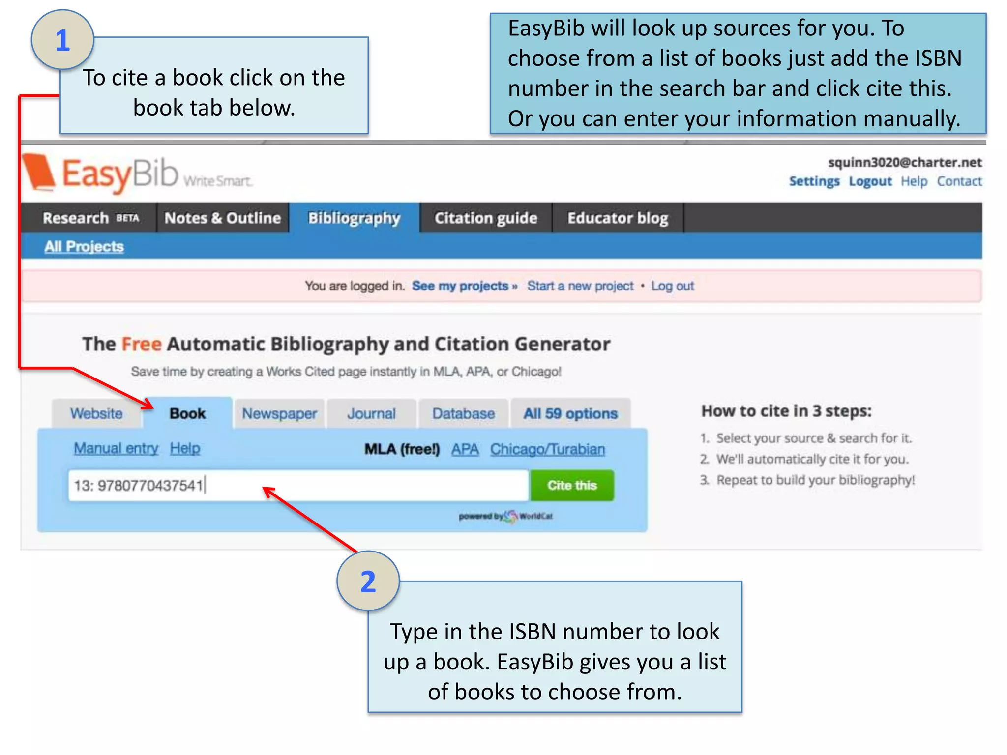 Easybib instructions | PPT