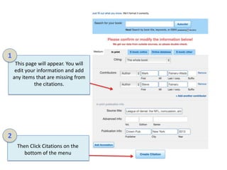 Easybib instructions | PPT