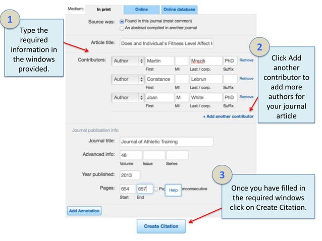 Easybib instructions | PPT