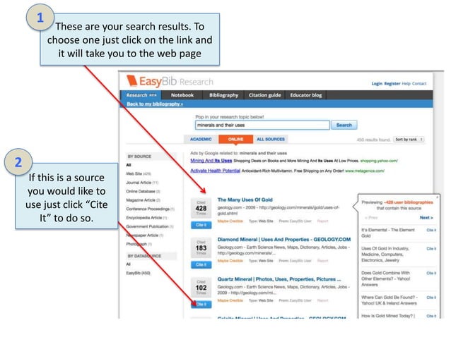 Easybib instructions | PPT