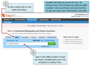 Easybib instructions | PPT