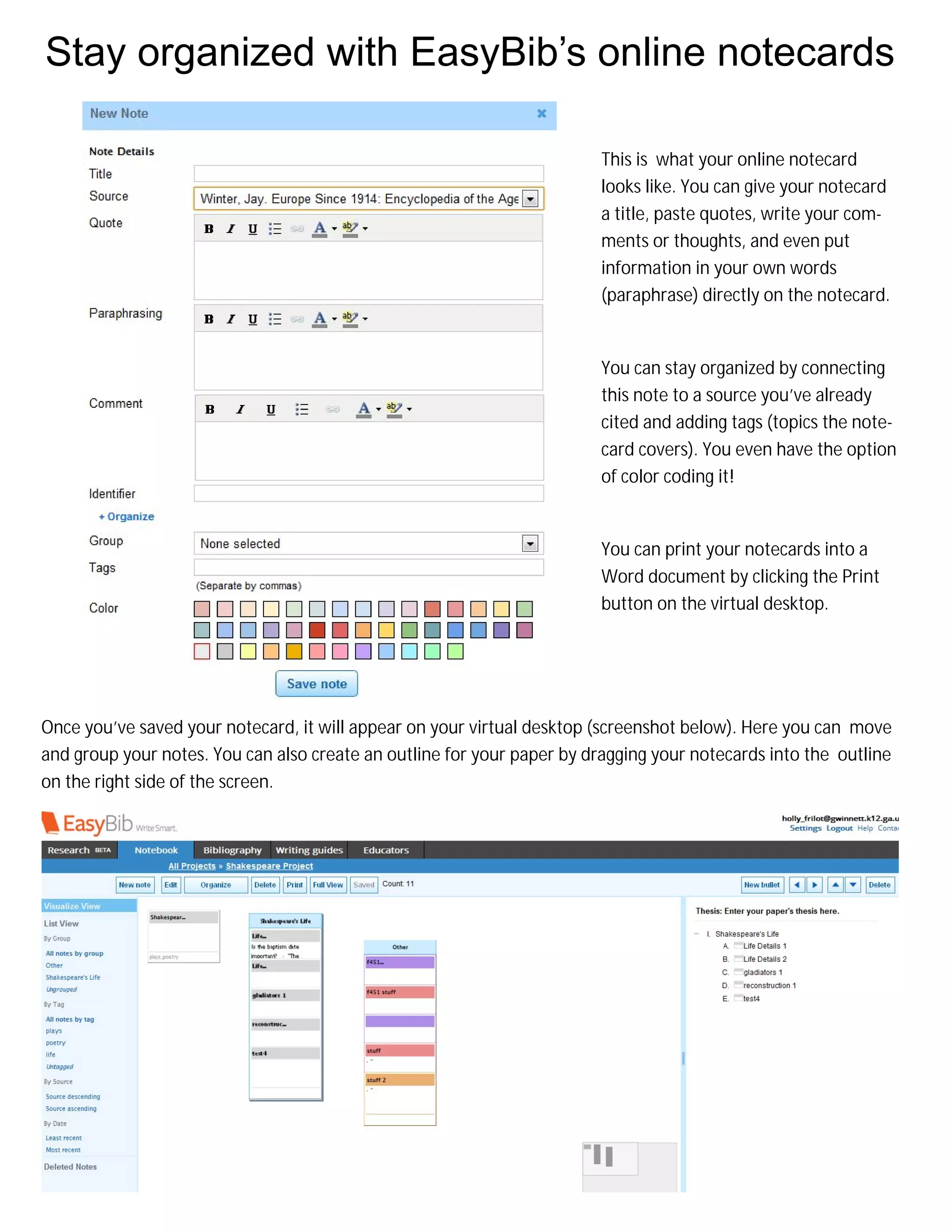 EasyBib Media Center Handout | PDF