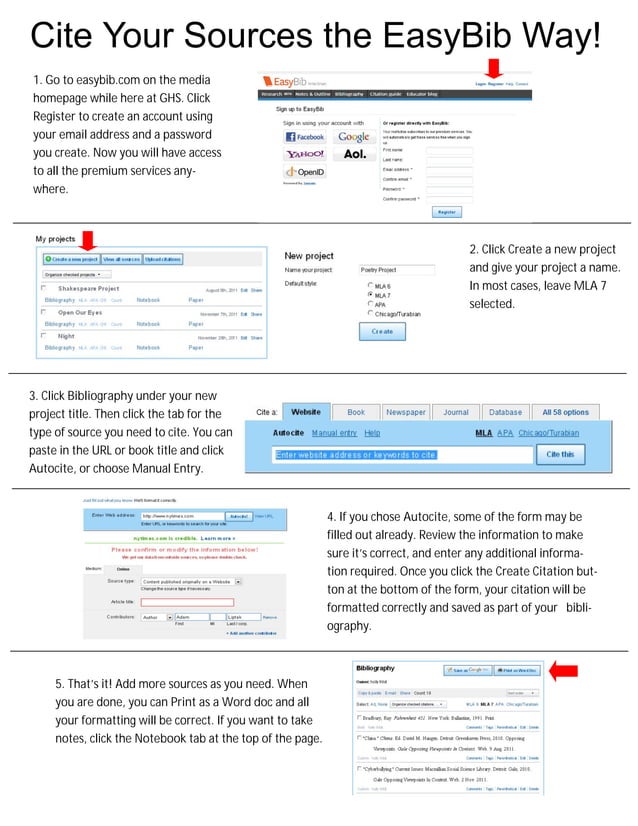 EasyBib Media Center Handout | PDF