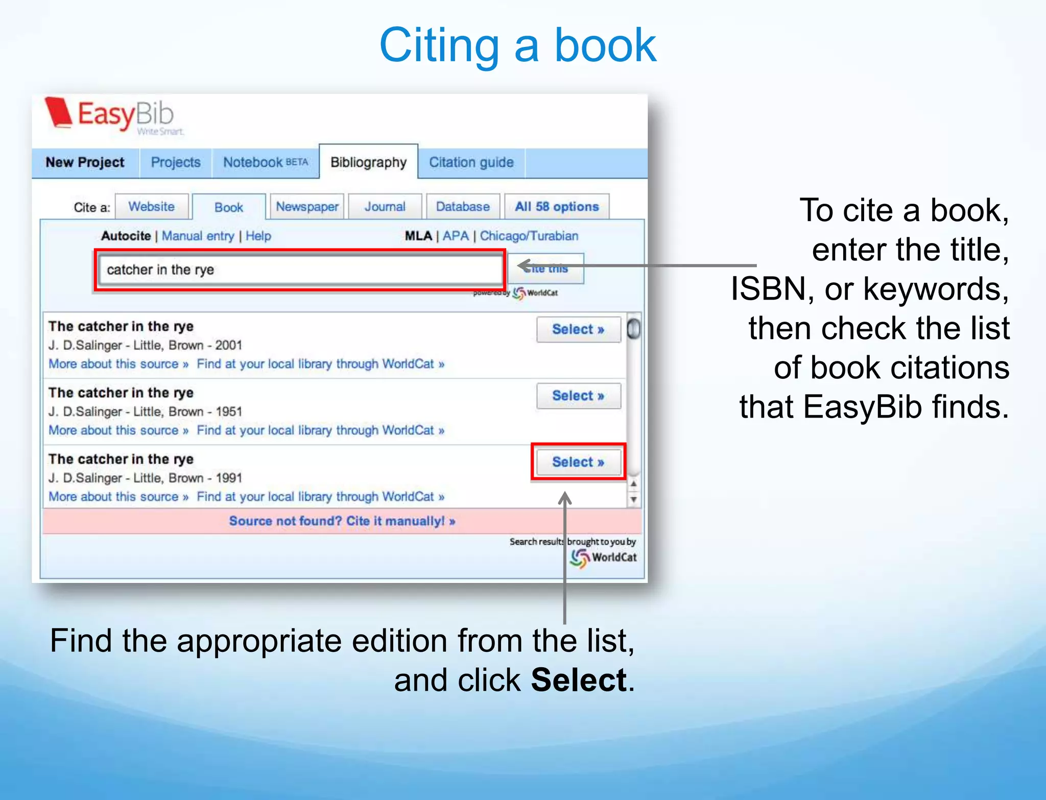 Easybib sources | PPT