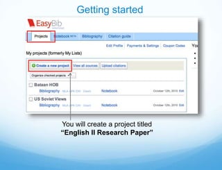 Easy Bib Intro Overton | PPTX | Internet | Computing