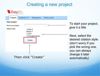 Easybib tutorial | PPT
