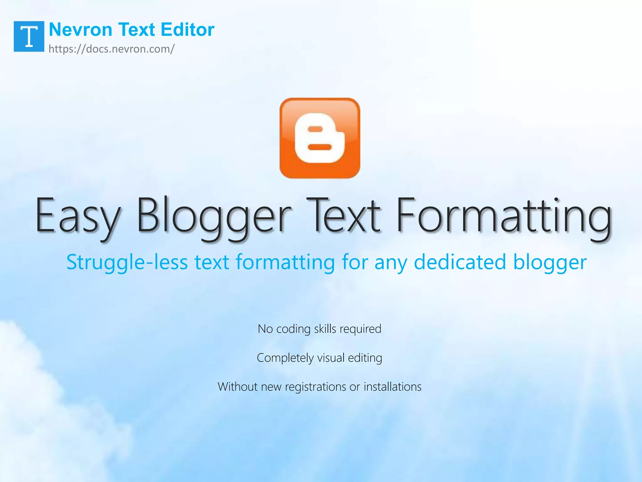 Easy text formatting for Blogger | PPT