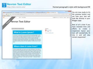 Easy text formatting for Blogger | PPT