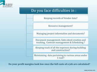 Construction Management Software - Easybuilder | PPTX | Construction Industry | Industries