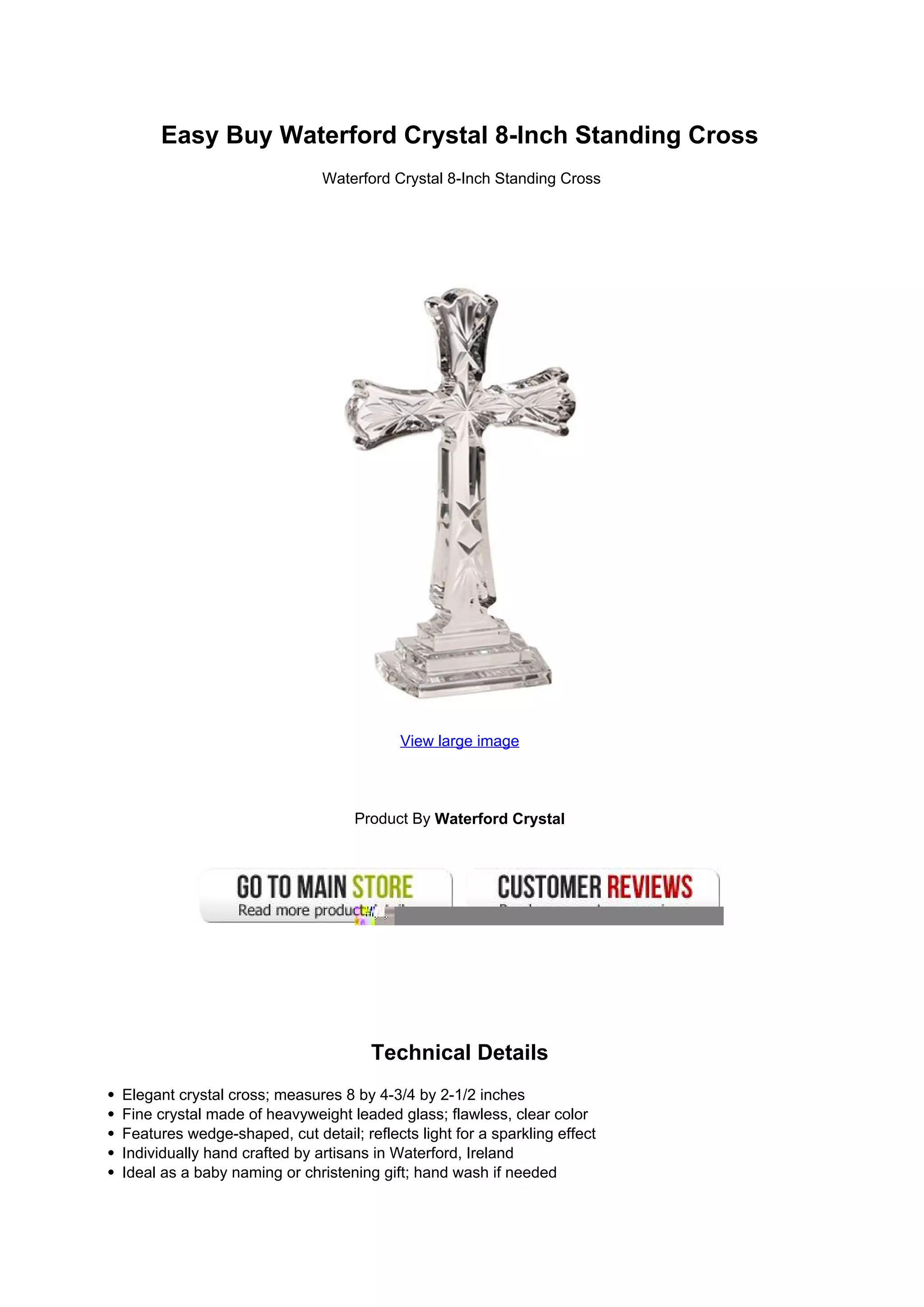 Easy buy waterford crystal 8 inch standing cross | PDF | Jewelry Making ...