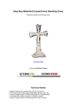 Easy buy waterford crystal 8 inch standing cross | PDF | Jewelry Making ...