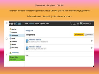 Easyclass Platforme -Krijimi i Klases Digjitale | PPT