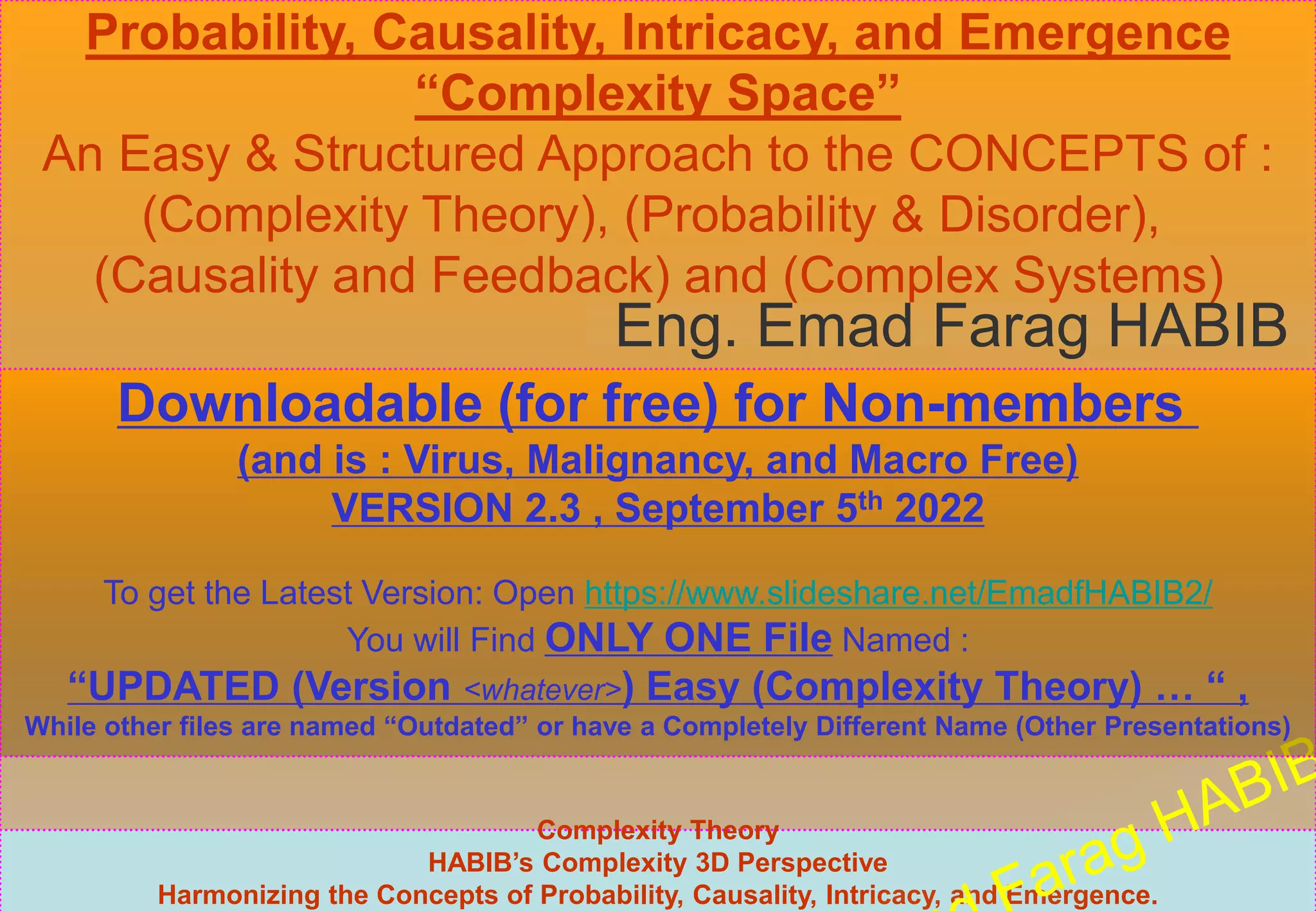 Updated (version 2.3) Easy (Complexity Theory), Probability & Disorder ...
