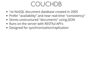 Easy Data for PhoneGap apps with PouchDB | PPT