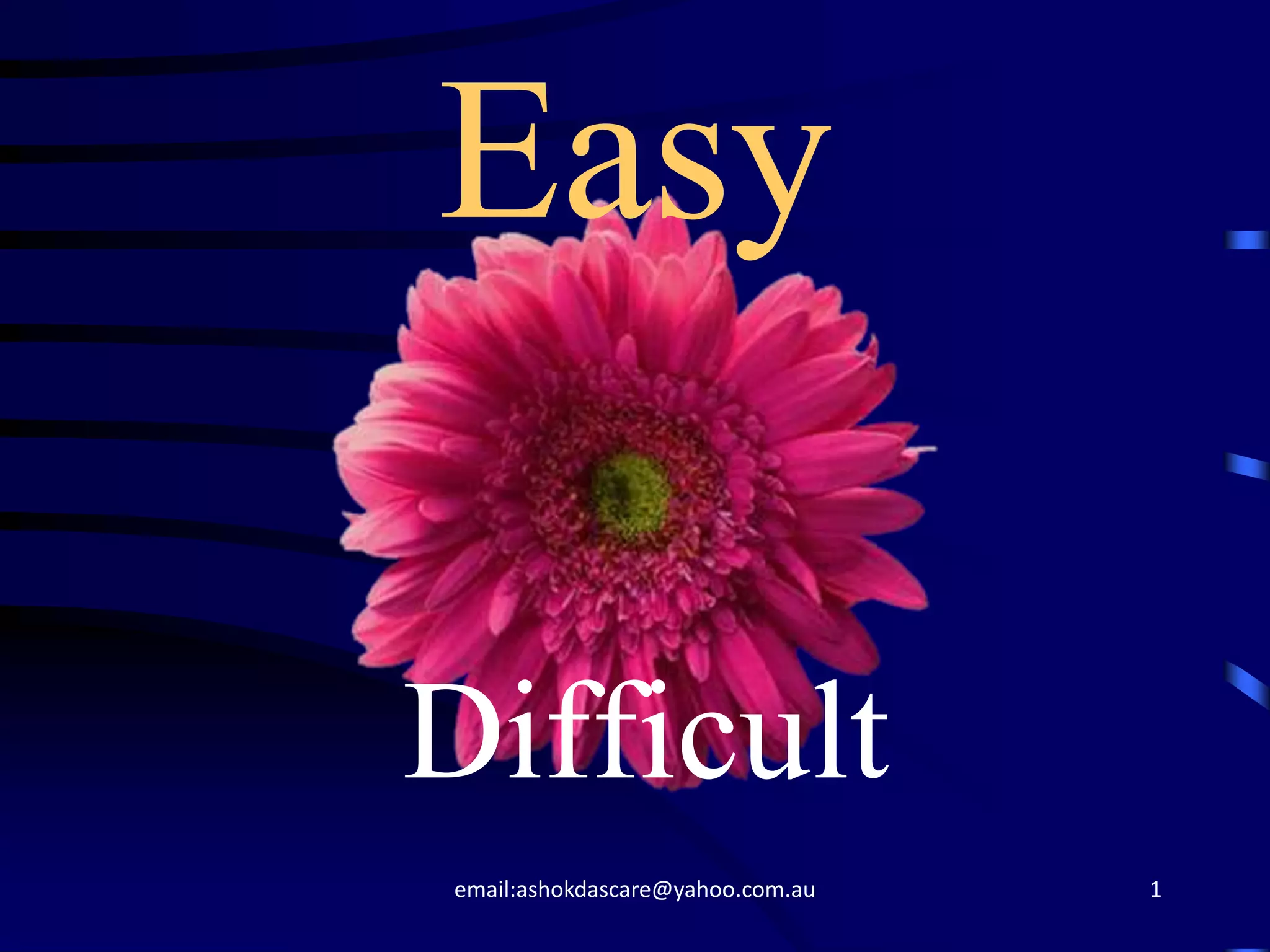 Easy vs difficult | PPTX