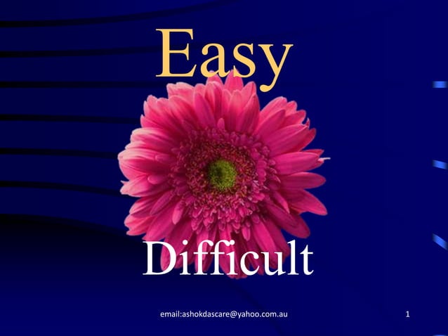 Easy vs difficult | PPT