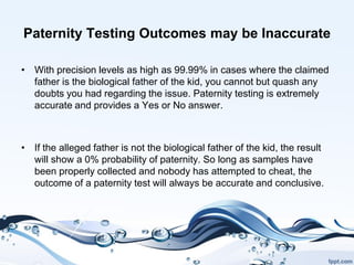 Easy dna paternity testing | PDF