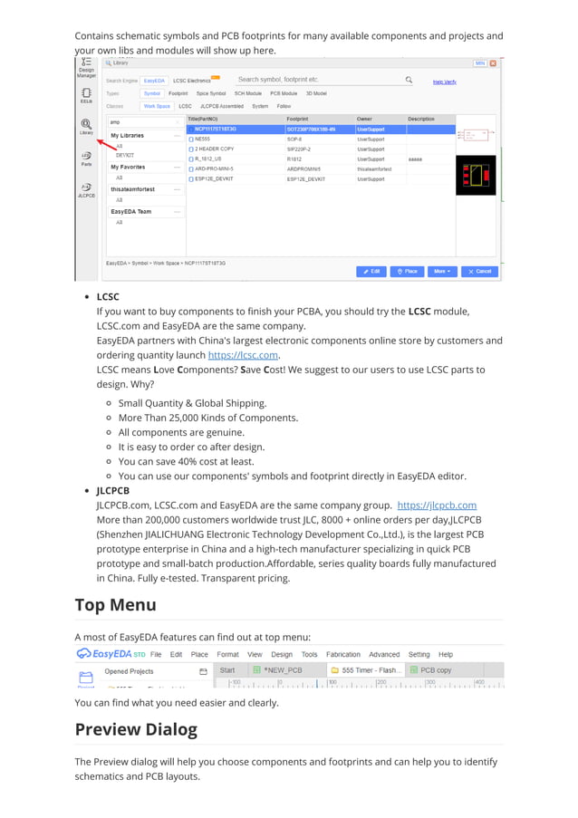 Electrónica y PCB: Tutorial de Easyeda V6.4.3 | PDF