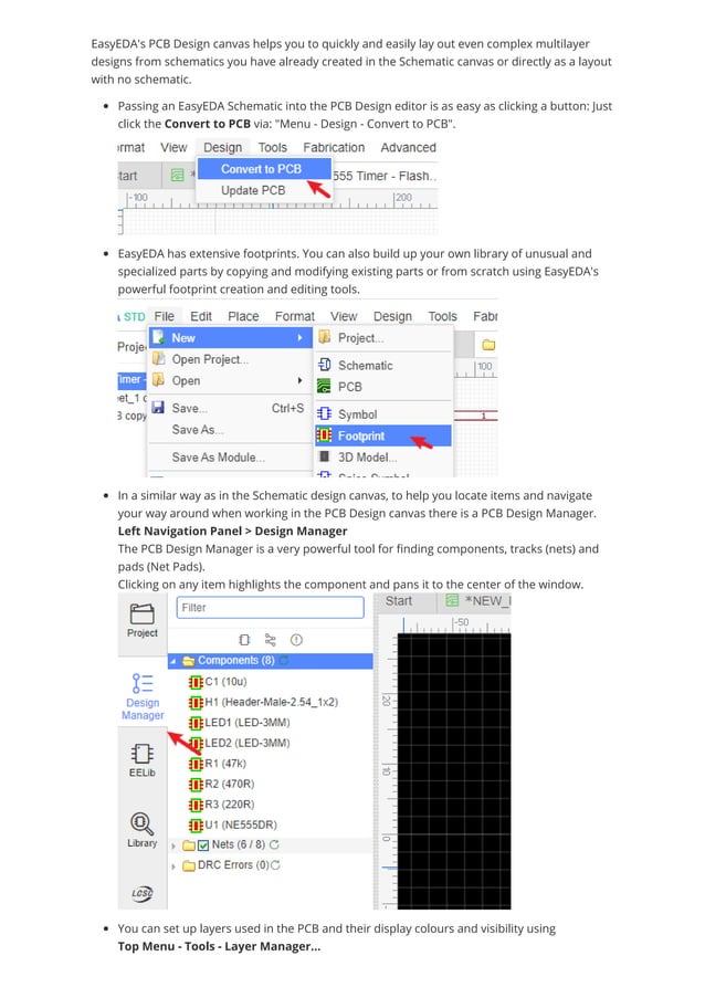 Electrónica y PCB: Tutorial de Easyeda V6.4.3 | PDF