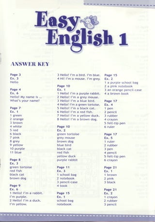 Easy english 1 | PDF