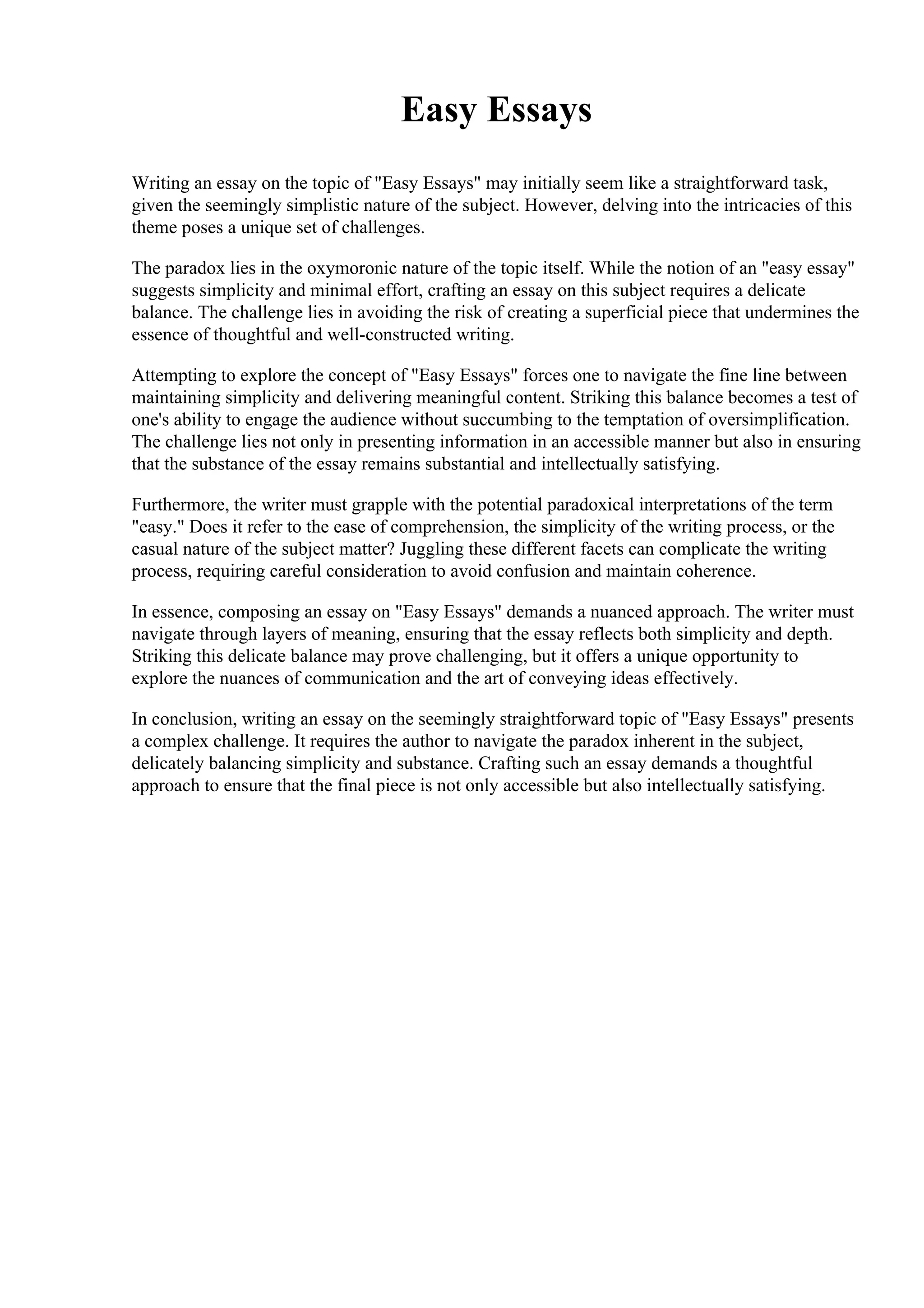 Easy Essays. Florida Institute of Technology | PDF