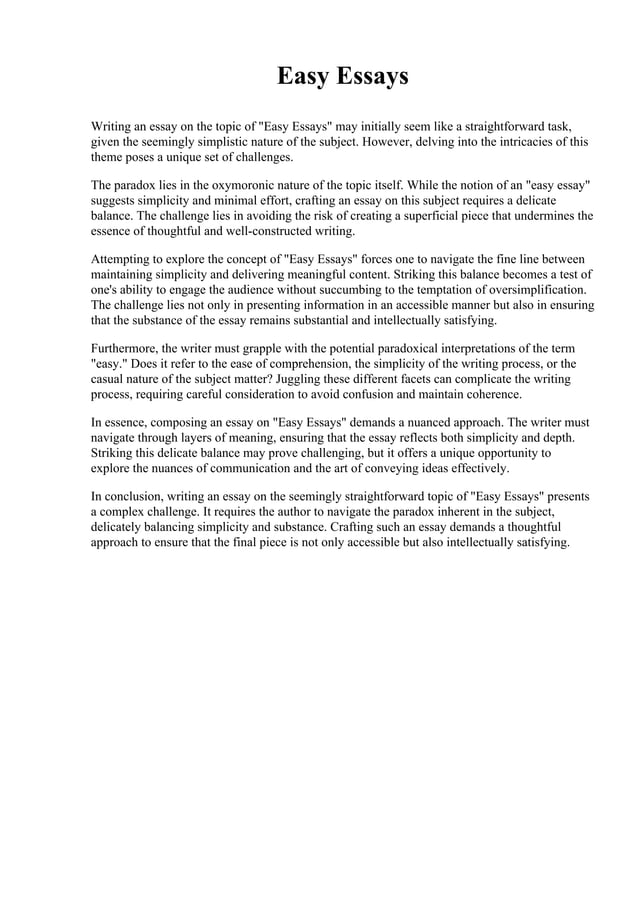 Easy Essays. Florida Institute of Technology | PDF