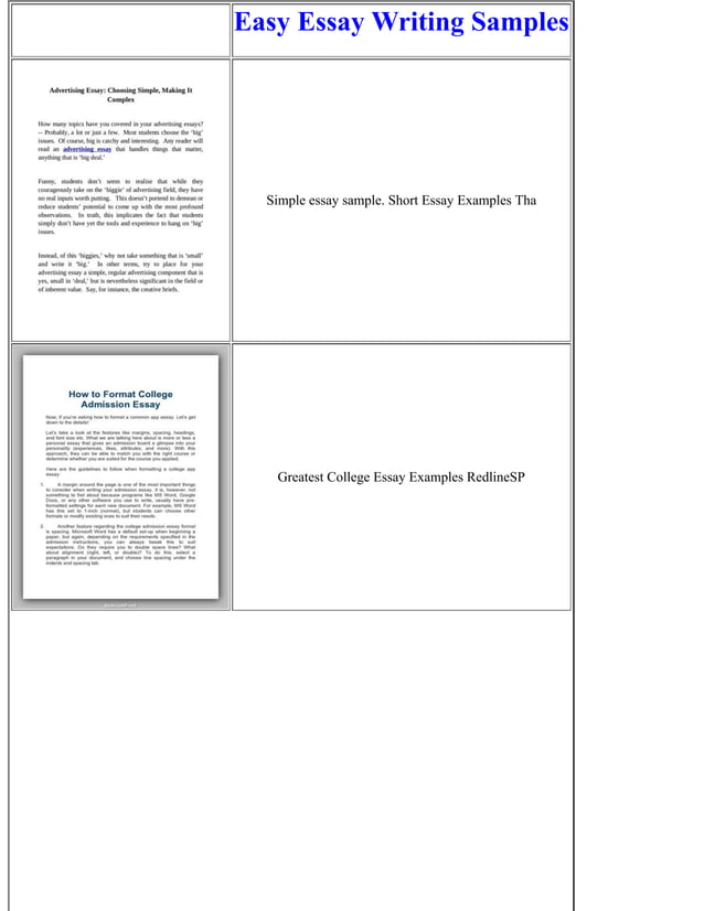 Easy Essay Writing Samples | PDF