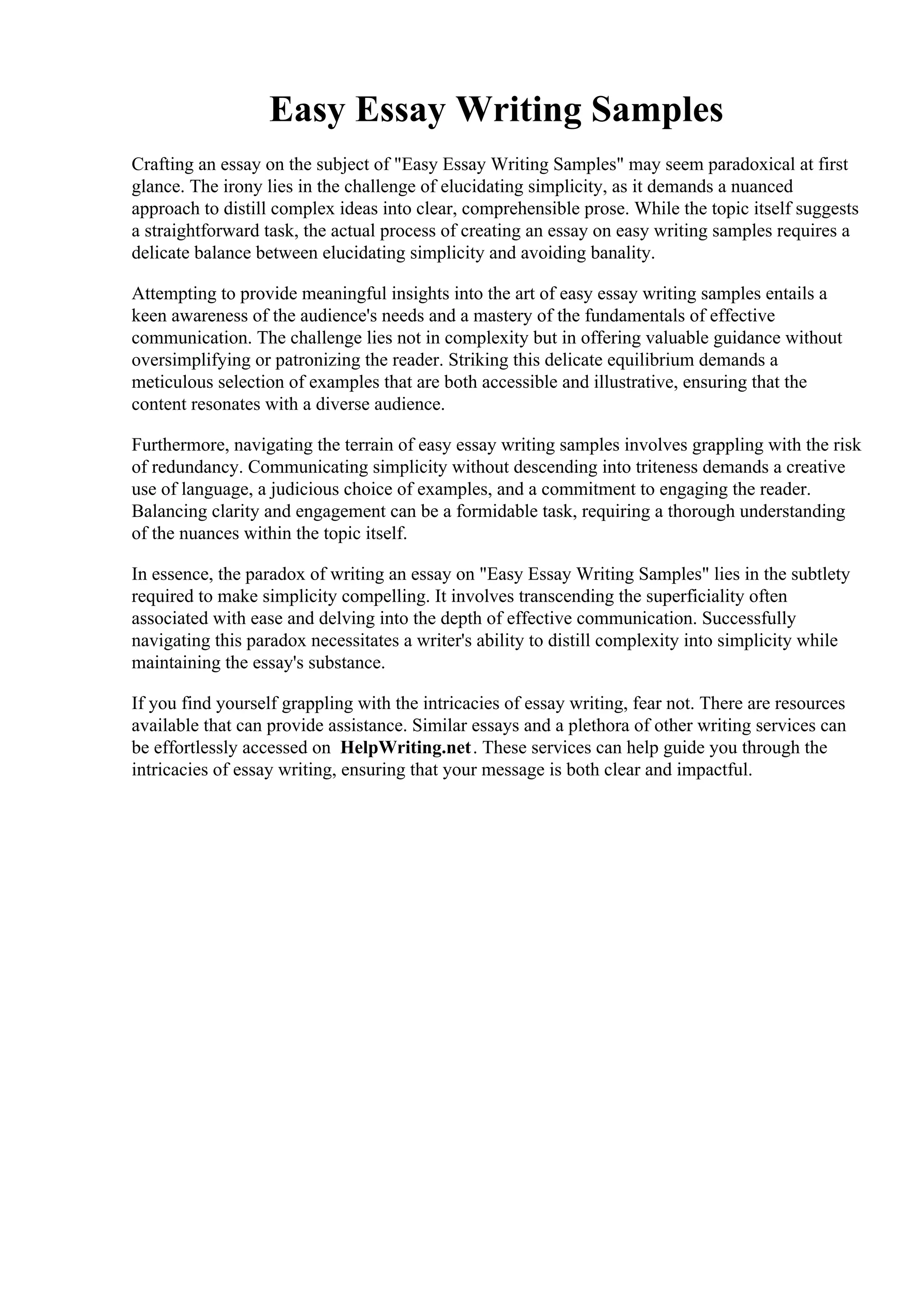 Easy Essay Writing Samples. 006 Basic Essay Format Example Thatsnotus | PDF