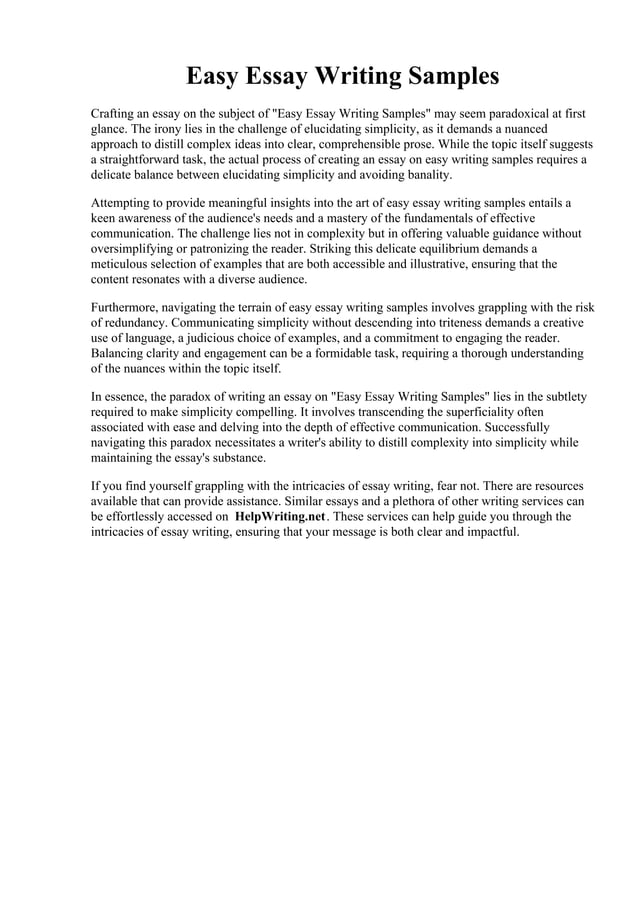 Easy Essay Writing Samples. 006 Basic Essay Format Example Thatsnotus | PDF