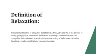 Relaxation Techniques: Promoting Calmness and Well-Being for Your Body ...
