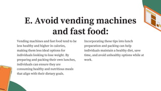 Healthy Lunch Ideas for Work to Help You Lose Weight | PDF