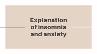 Insomnia and Anxiety: Causes, Symptoms, and Treatment | PDF
