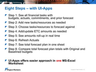 Quickly update your Project financial Forecast for your Oracle EBS ...